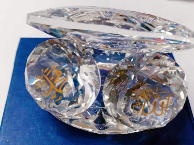 Allah & Muhammed (PBUH) Crystal Shell Shape Gift - HiFi Shop